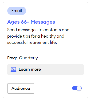 Life Stages: Ages 66+ Messages