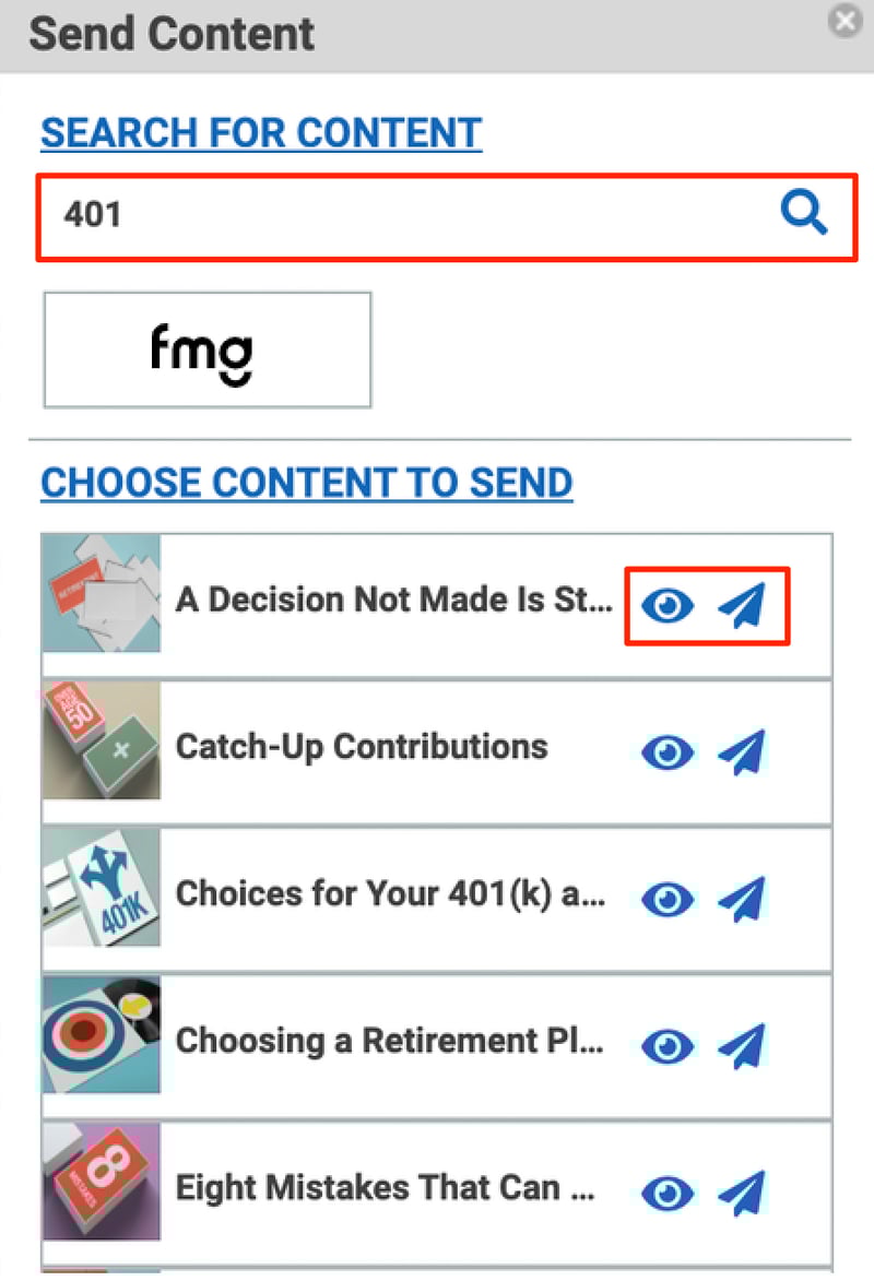 Using MyRepChat with FMG