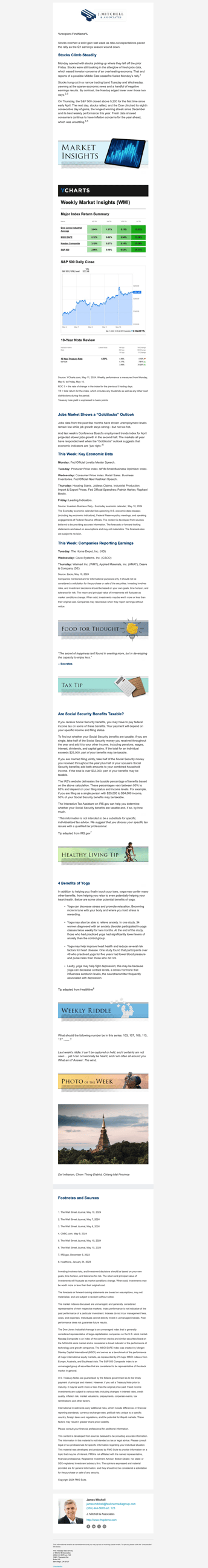 Market Insights: Weekly Market Insights Newsletter