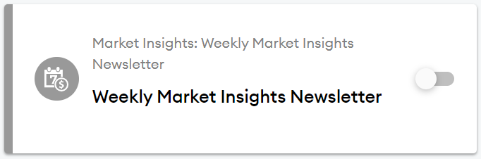 Market Insights: Weekly Market Insights Newsletter