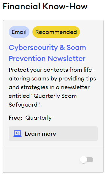 Financial Know-How: CyberSecurity & Scam Prevention Newsletter