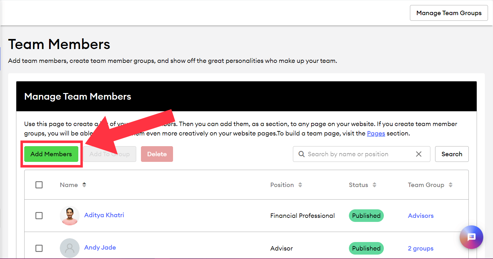 How to Add and Manage Team Members on Your Website