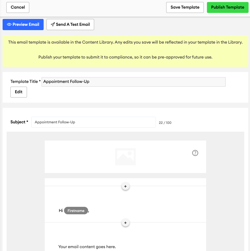 Creating and Accessing Custom Prewritten Email Templates